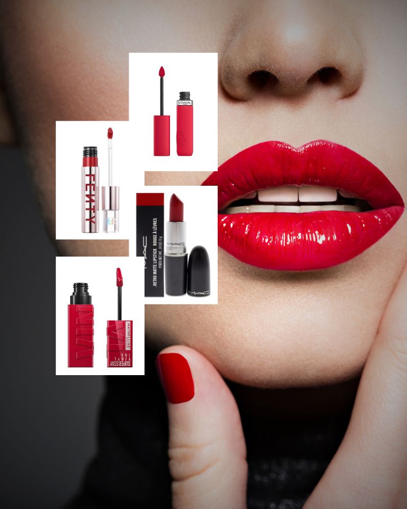 Chic Red Lip Colors - The Glossychic