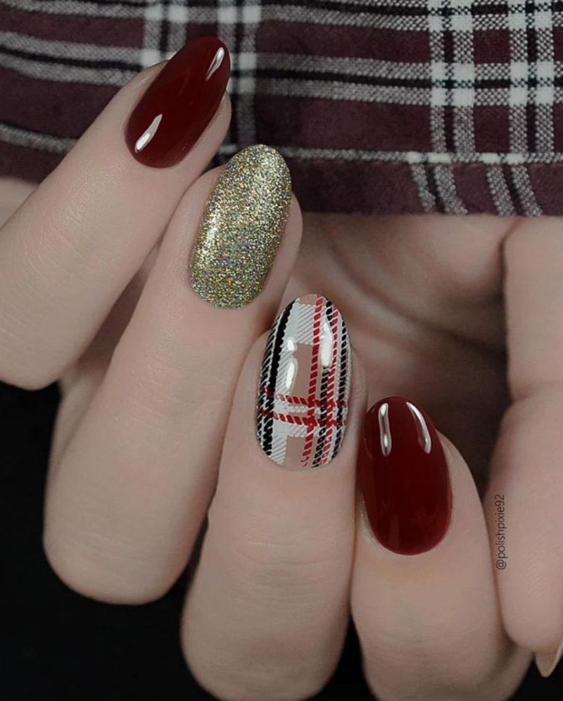 50+ Pretty Plaid Nails You'll Love - The Glossychic