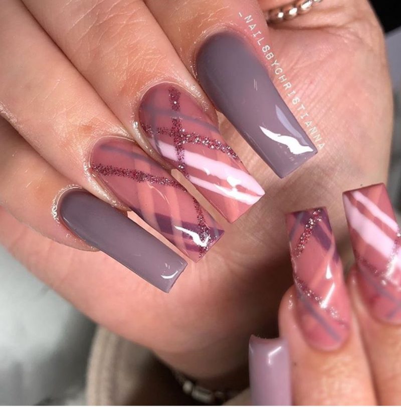50+ Pretty Plaid Nails You'll Love - The Glossychic