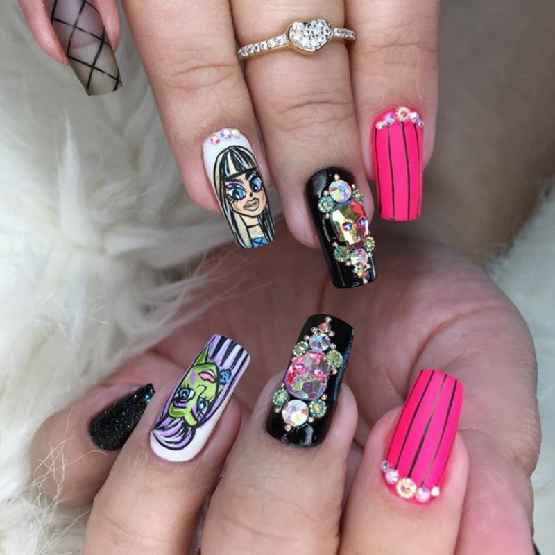 50+ Fun Cartoon Nail Designs - The Glossychic