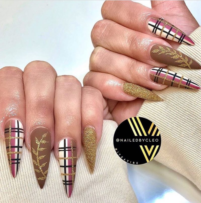 50+ Pretty Plaid Nails You'll Love - The Glossychic