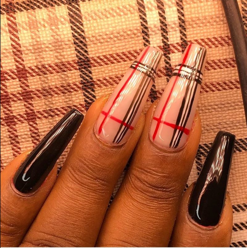 50+ Pretty Plaid Nails You'll Love - The Glossychic
