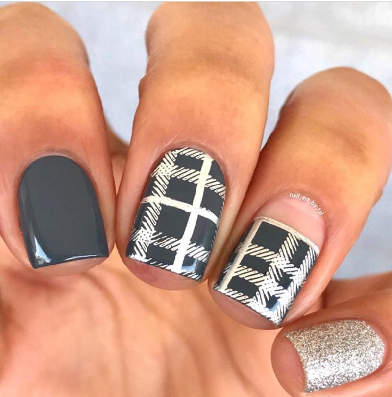 50+ Pretty Plaid Nails You'll Love - The Glossychic