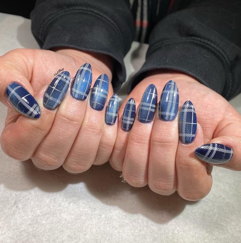 50+ Pretty Plaid Nails You'll Love - The Glossychic