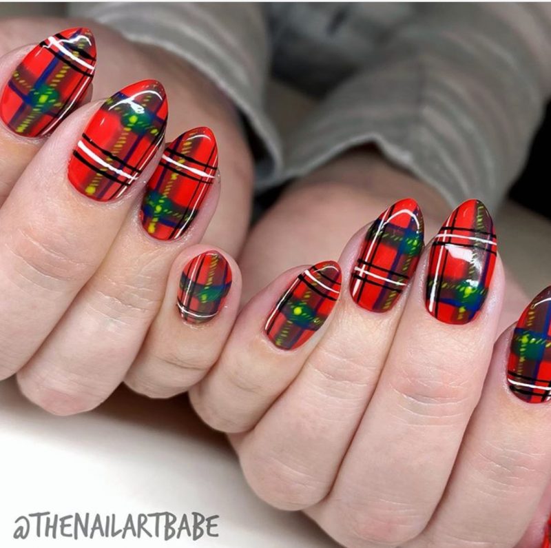50+ Pretty Plaid Nails You'll Love - The Glossychic