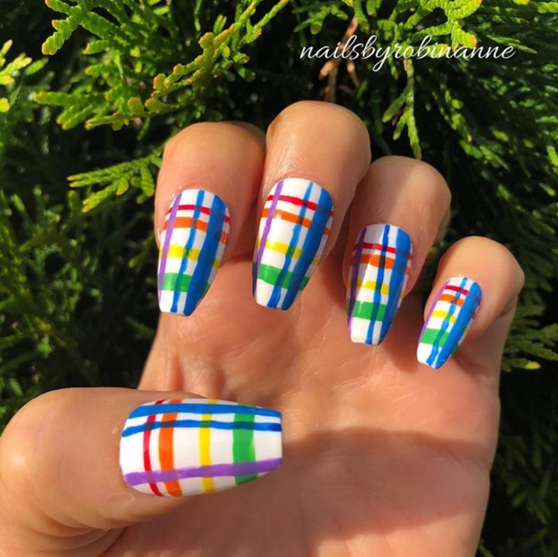 50+ Pretty Plaid Nails You'll Love - The Glossychic