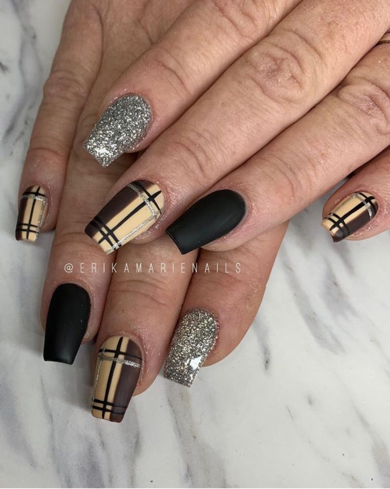 50+ Pretty Plaid Nails You'll Love - The Glossychic