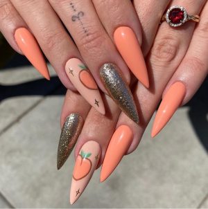 30+ Fab Orange Nails For Fall 2020 - The Glossychic