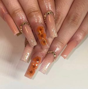 30+ Fab Orange Nails For Fall 2020 - The Glossychic