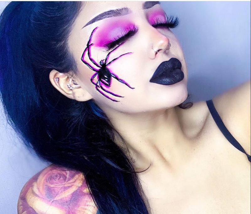 Creepy Spider Makeup For Halloween 2020 - The Glossychic