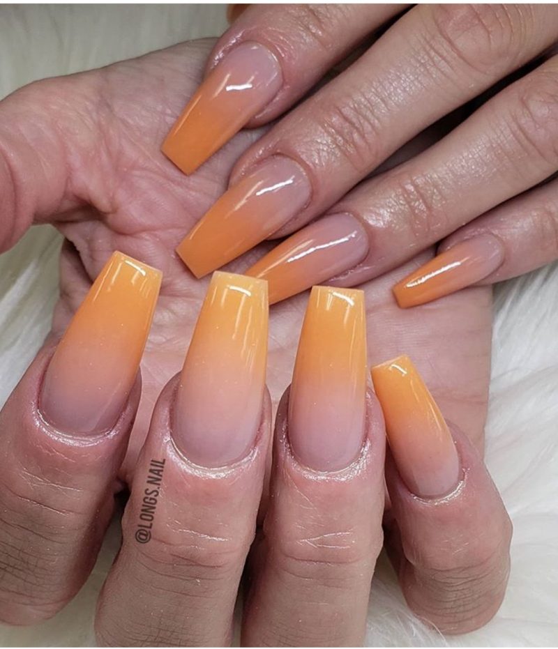 30+ Fab Orange Nails For Fall 2020 - The Glossychic