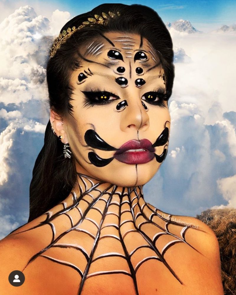 Creepy Spider Makeup For Halloween 2020 - The Glossychic