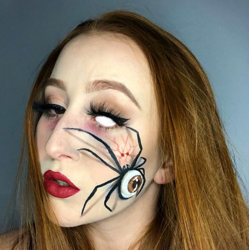 Creepy Spider Makeup For Halloween 2020 - The Glossychic