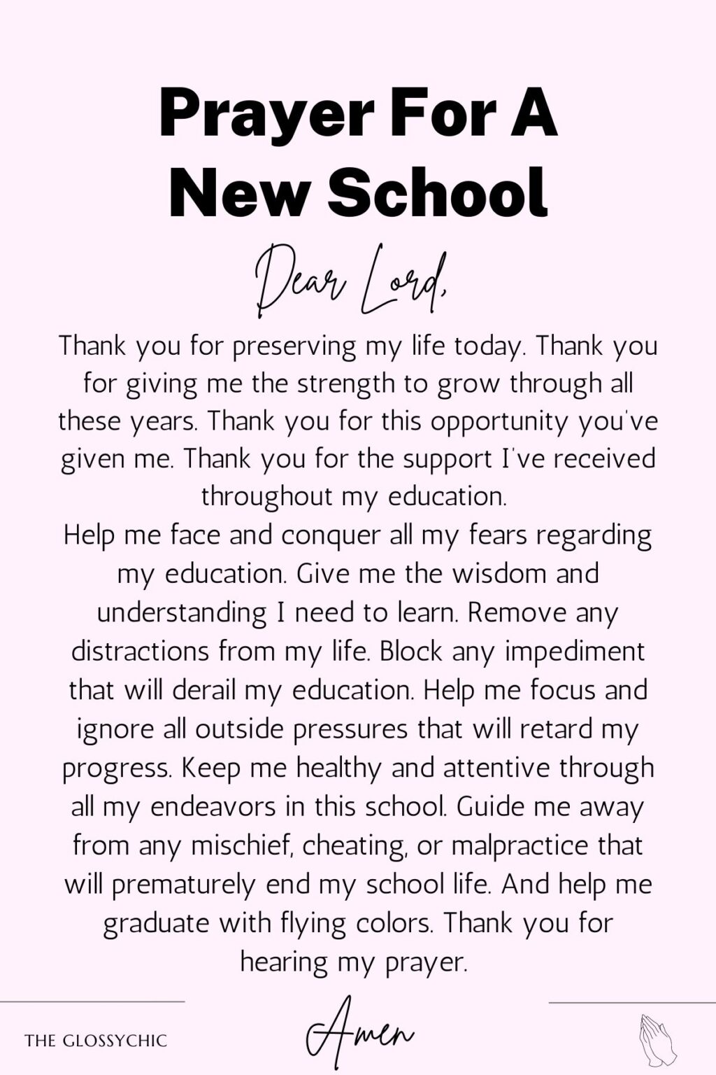 13 Prayer Points For School - The Glossychic