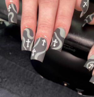 20+ Awe-Inspiring Cross Nail Designs - The Glossychic
