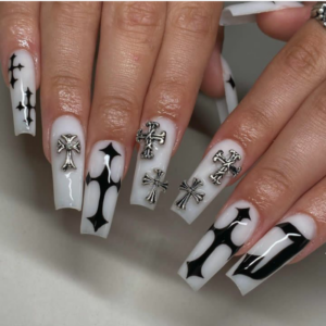 20+ Awe-Inspiring Cross Nail Designs - The Glossychic