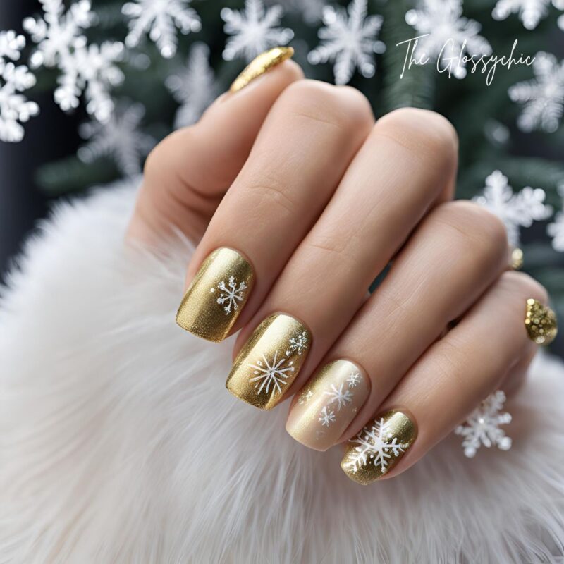 14 Enchanting Snowflakes Nail Designs For Winter - The Glossychic