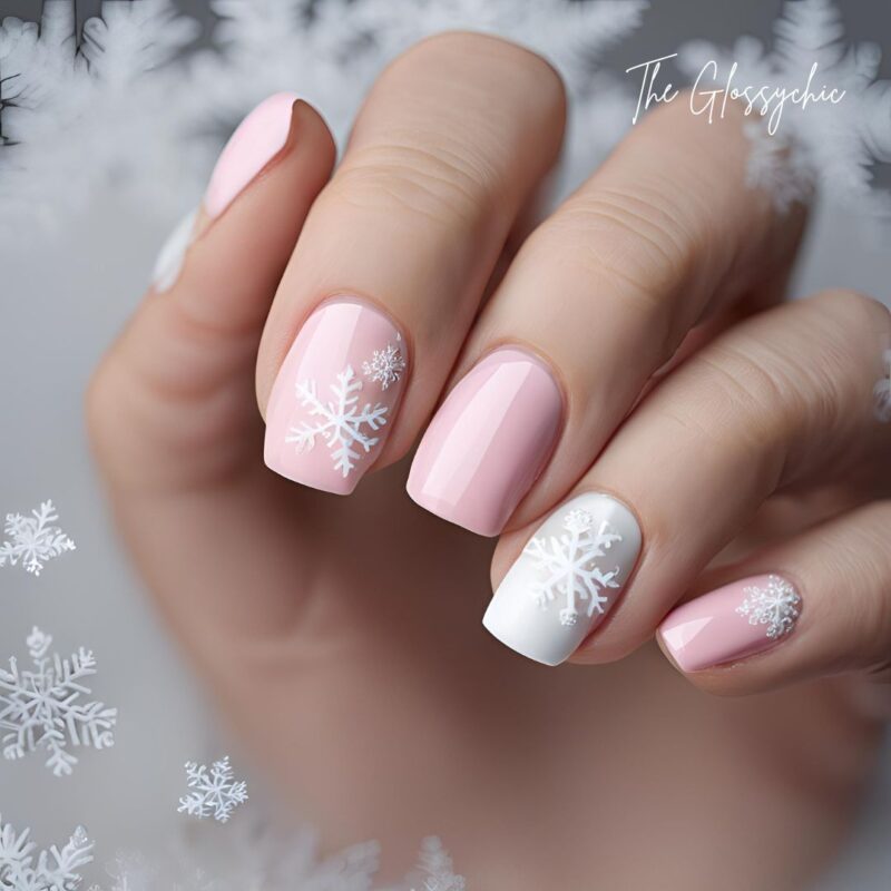 14 Enchanting Snowflakes Nail Designs For Winter - The Glossychic